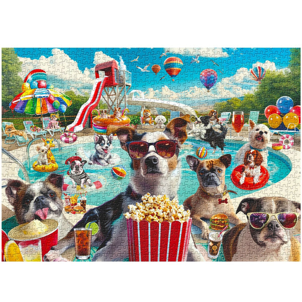 Pooch Pool Party Jigsaw Puzzle 1000 Pieces – Obviouslove