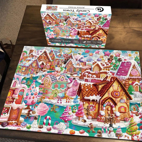 Candy Town Jigsaw Puzzle 1000 Pieces – Obviouslove