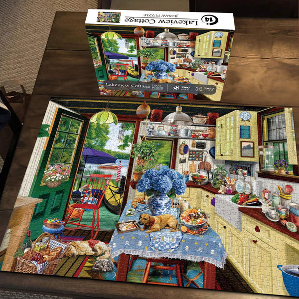 Lakeview Cottage Jigsaw Puzzle 1000 Pieces – Obviouslove