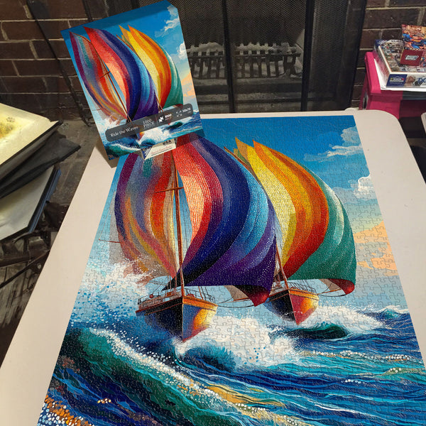 Ride the Waves Jigsaw Puzzle 1000 Pieces – Obviouslove