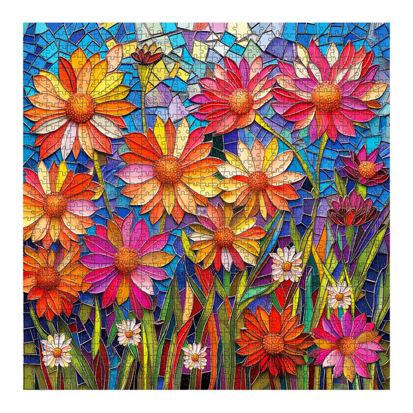 Mosaic of Flowers Jigsaw Puzzle 1000 Pieces – Obviouslove