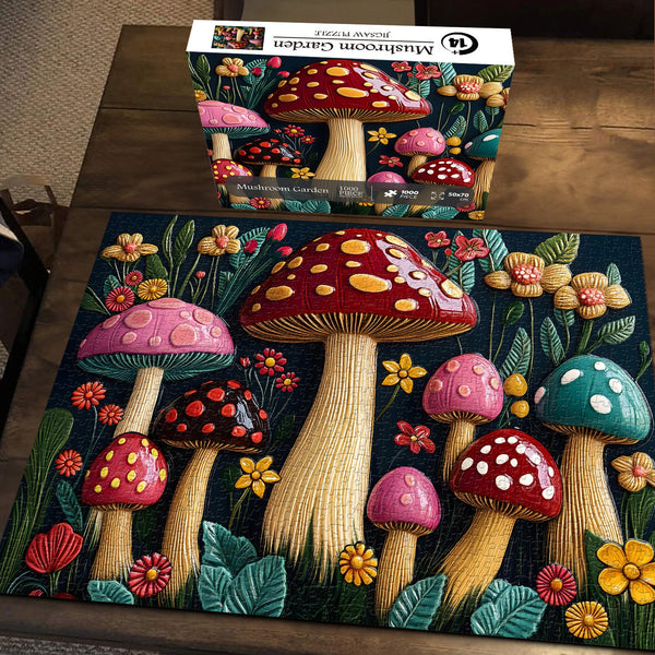 Mushroom Garden Jigsaw Puzzle 1000 Pieces – Obviouslove