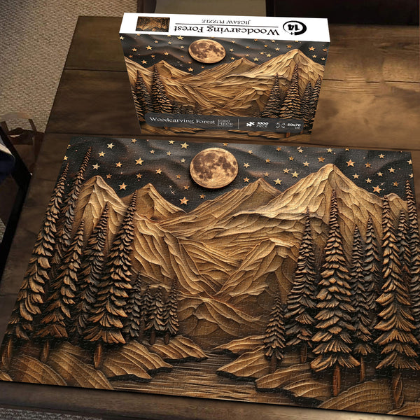 Woodcarving Forest Jigsaw Puzzles 1000 Pieces – Obviouslove