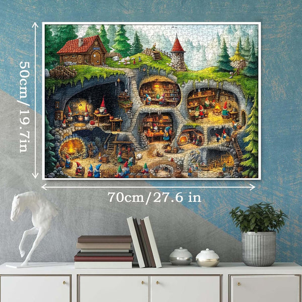 Underground Gnome Village Jigsaw Puzzle 1000 Pieces – Obviouslove